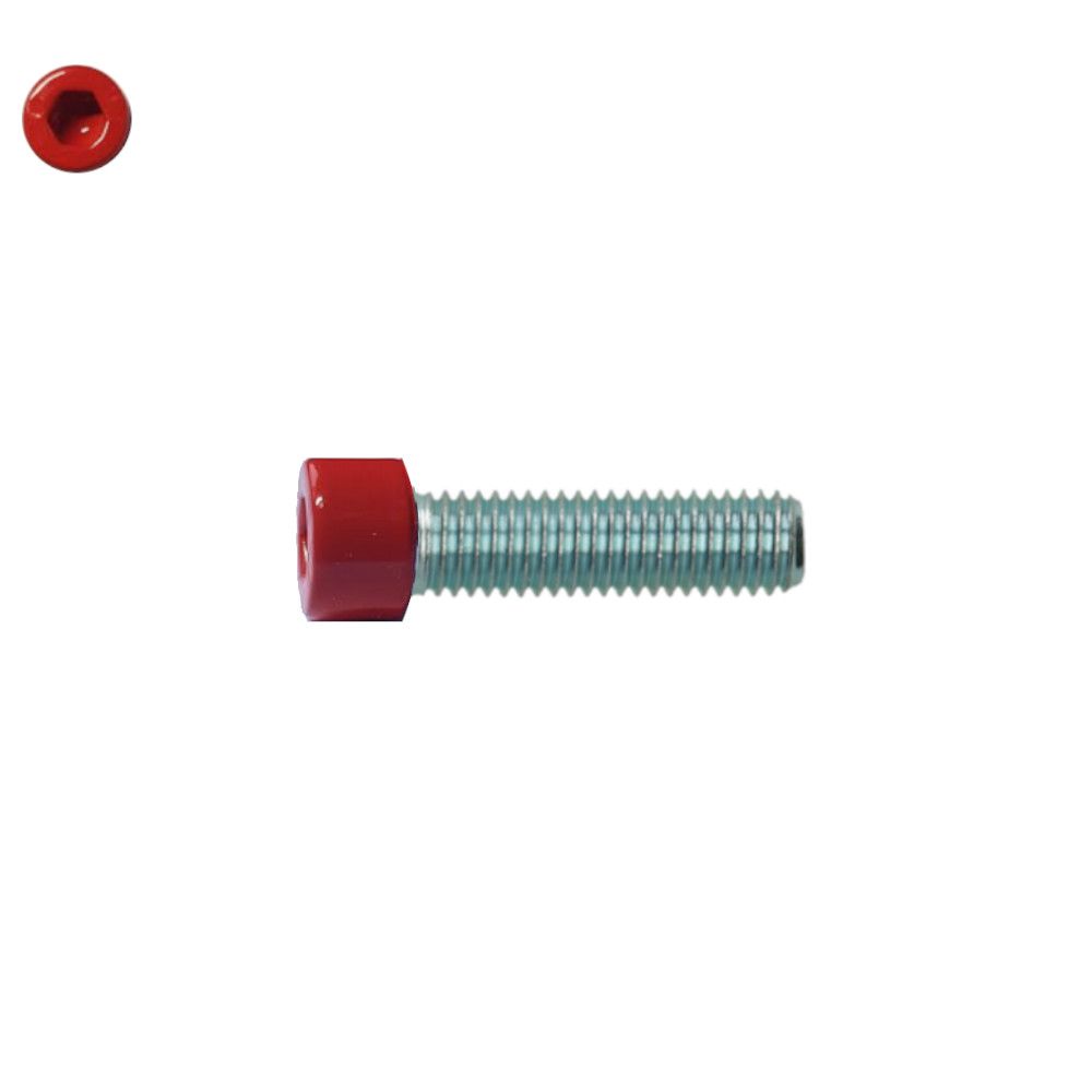 Vis à métaux Rouge M8x30 mm tête cylindrique 6 pans creux acier zingué ...