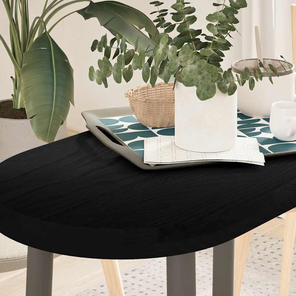 Dessus de table marron foncé 80x40x4 cm bois chêne massif ovale | Leroy ...