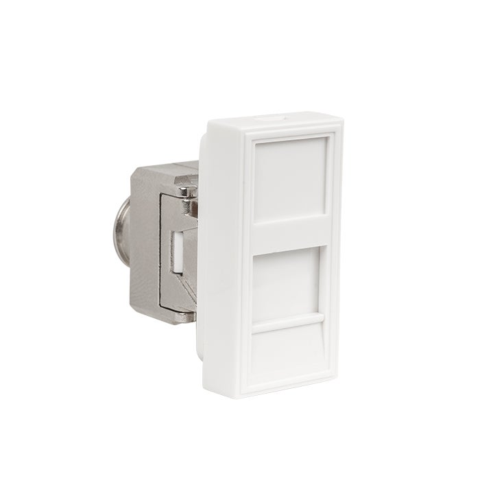 PACK 4 prises terminales RJ45 Batilec C6A 22,5x45, 10 Gbit/s, blanc, 1 ...