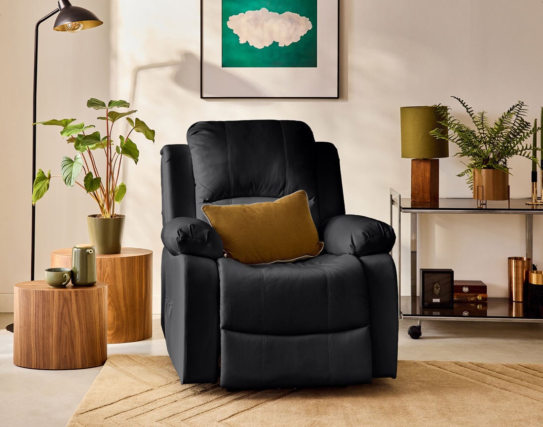 Fauteuil relax électrique en simili noir - ARMAND - Best Mobilier ...