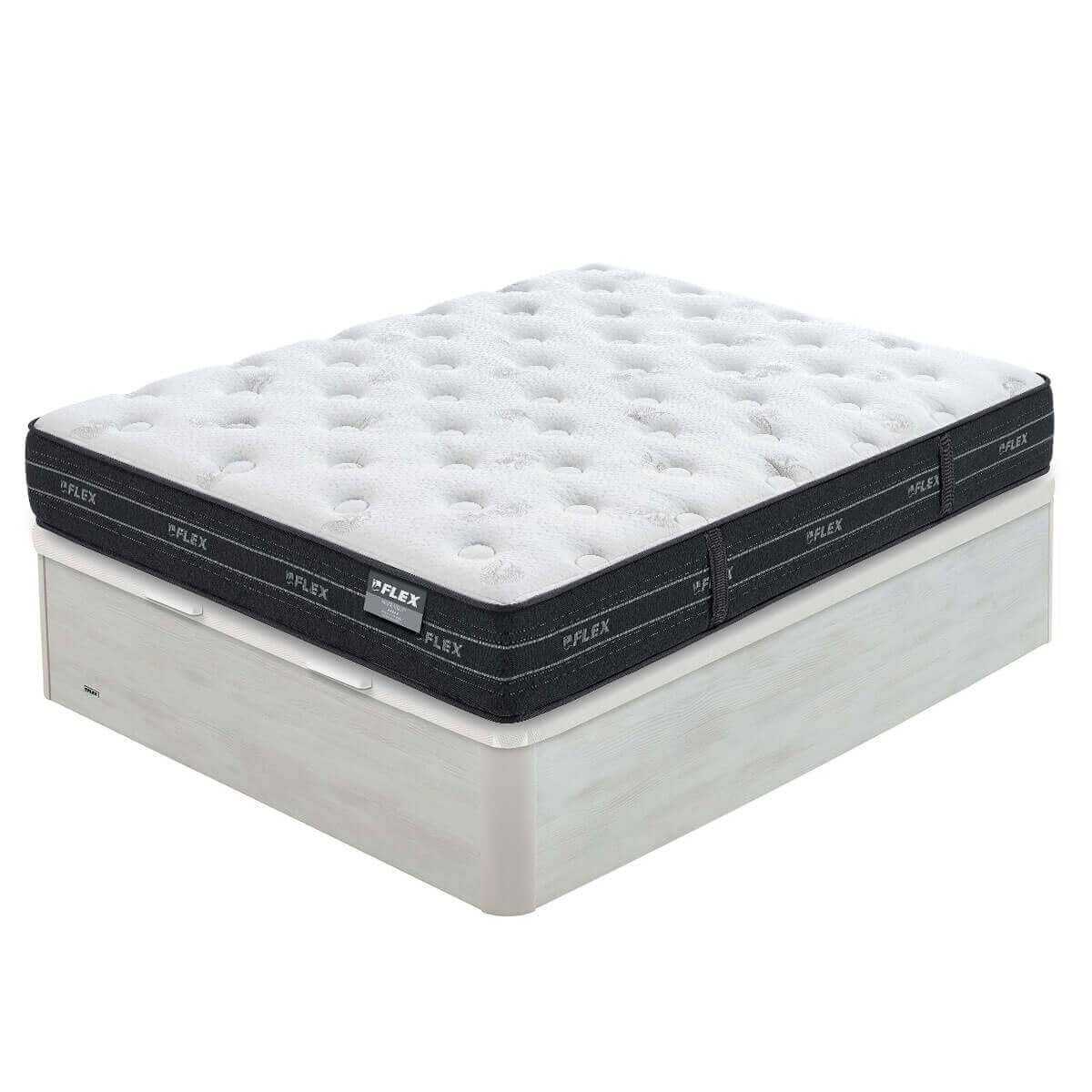 Pack Colchón Flex Nube 135X190 + Canapé Abatible Flex Madera 25 Blanco ...