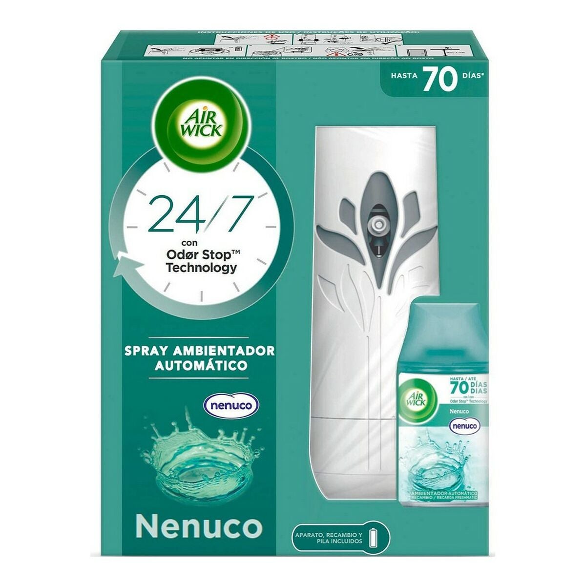Ambientador spray automatico air wick freshmatic incluye recambio ...