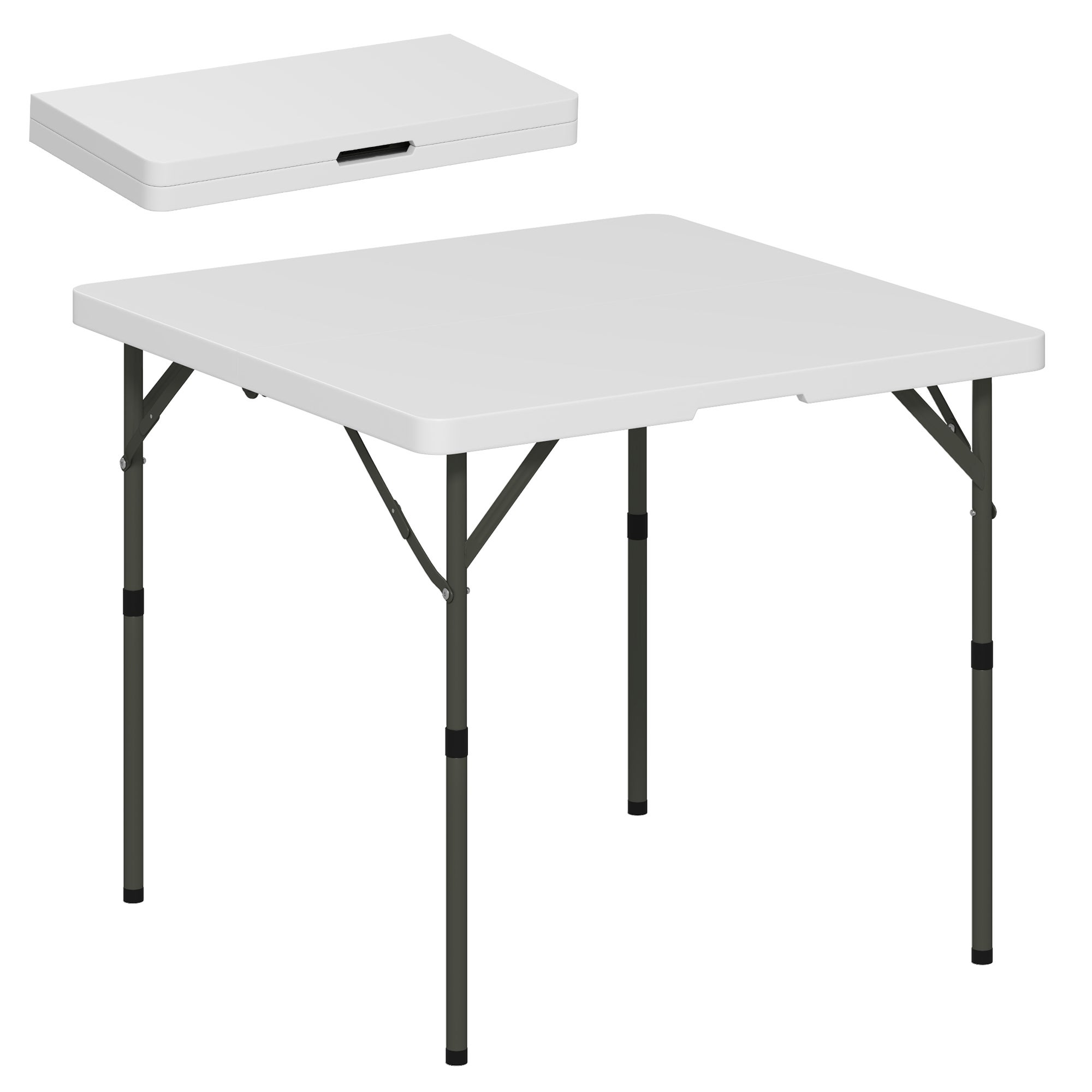 Mesa pique-nique outsunny, mesa camping pliant, mesa pliant in hauteur ...