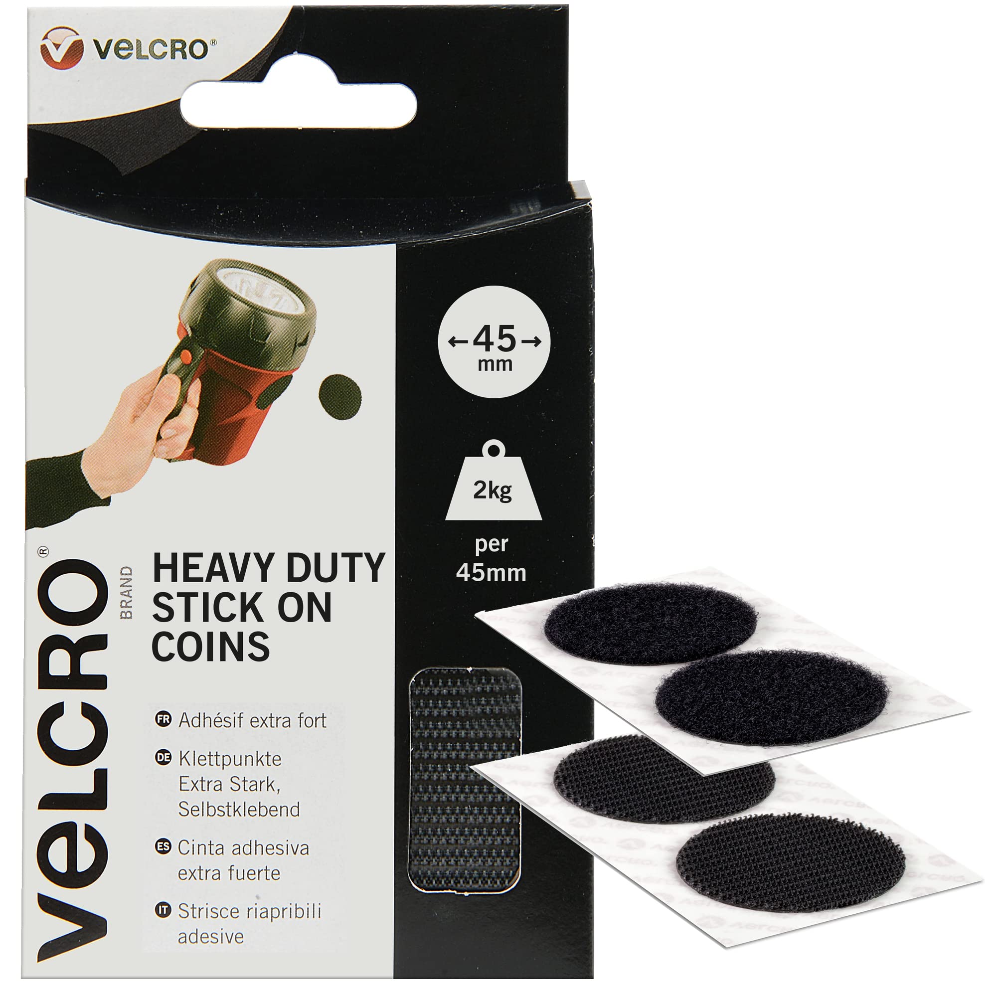 Velcro Brand VEL-EC60248 Velcro Coins Giant Heavy Duty nero – EC60248 ...