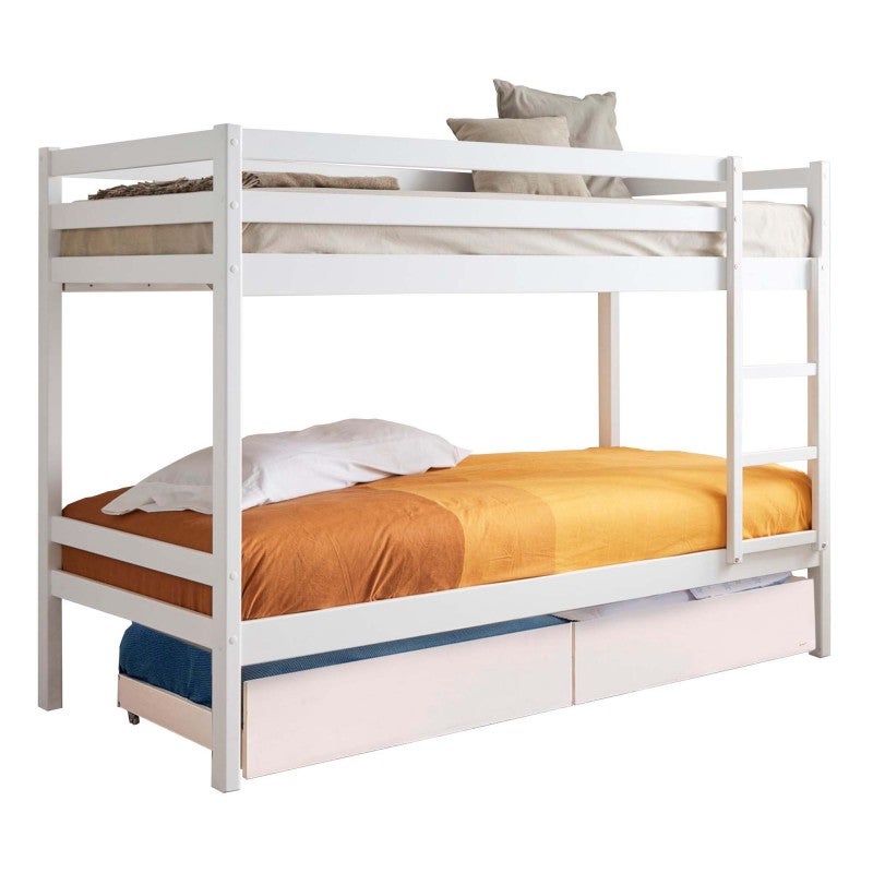 Litera + 2 cajones madera blanco 90x190/90x190cm | Leroy Merlin