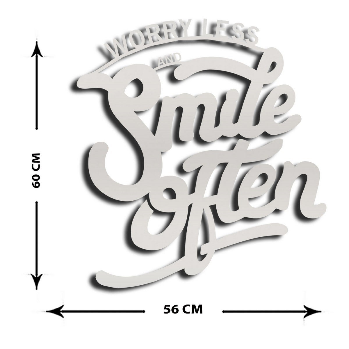 Décoration en Métal Smile Often 1, Métal, Argent, EPIKASA | Leroy Merlin