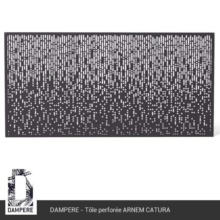 Tôle décorative ARNEM CATURA 2000x1000 Noir de sécurité RAL 9004 Fine ...