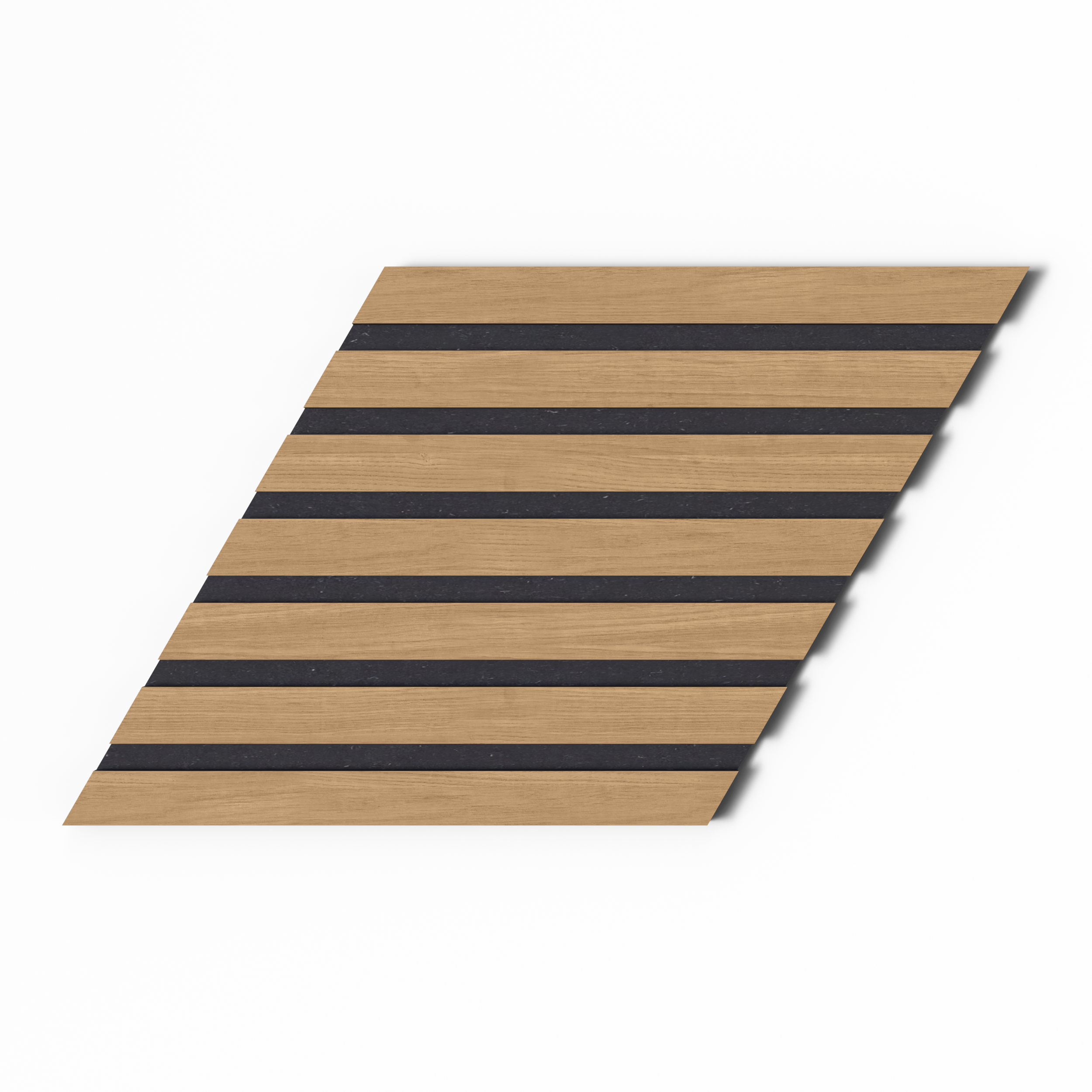 Panel mural de madera romboidal – chapado de roble natural sobre MDF ...
