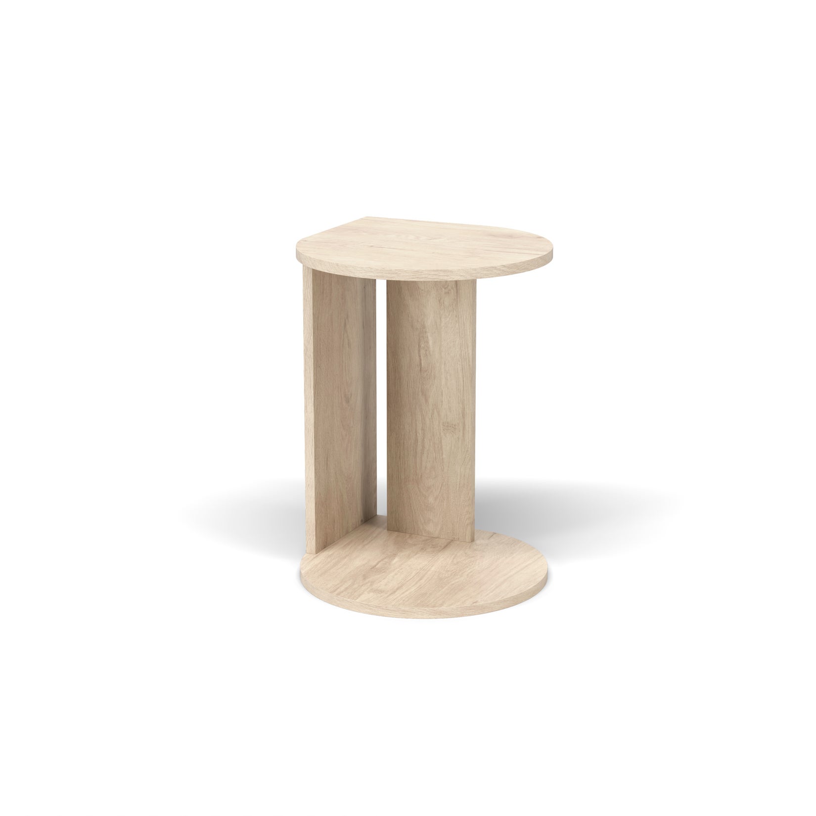 Table d'appoint mélamine, modèle Trébol, coloris chêne clair | Leroy Merlin
