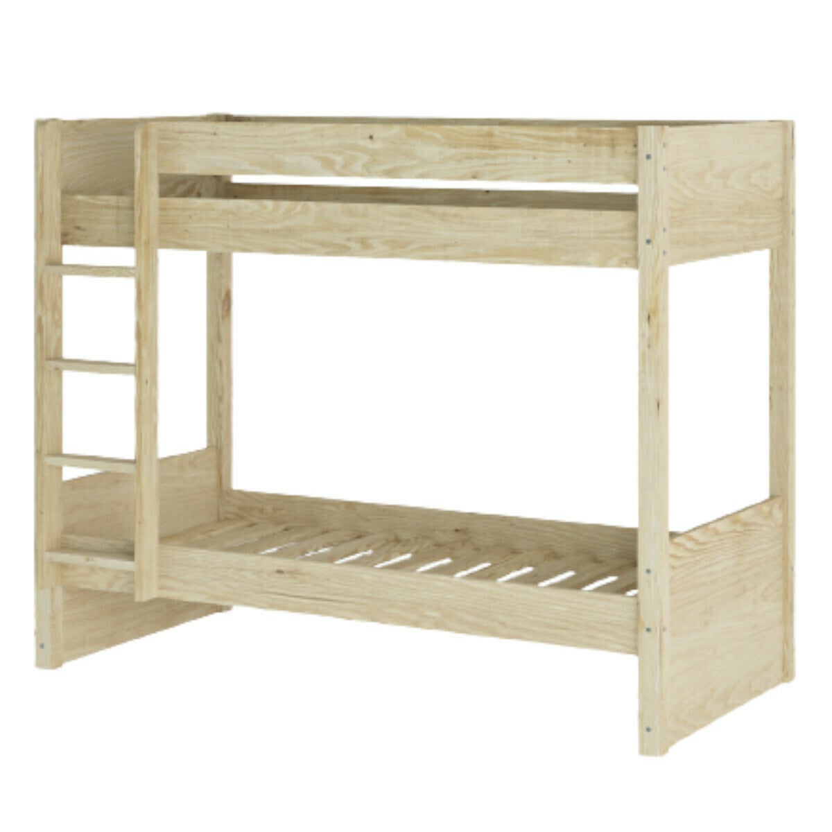 Pack lit superposé avec matelas Lucia Bois naturel 90x200 cm | Leroy Merlin