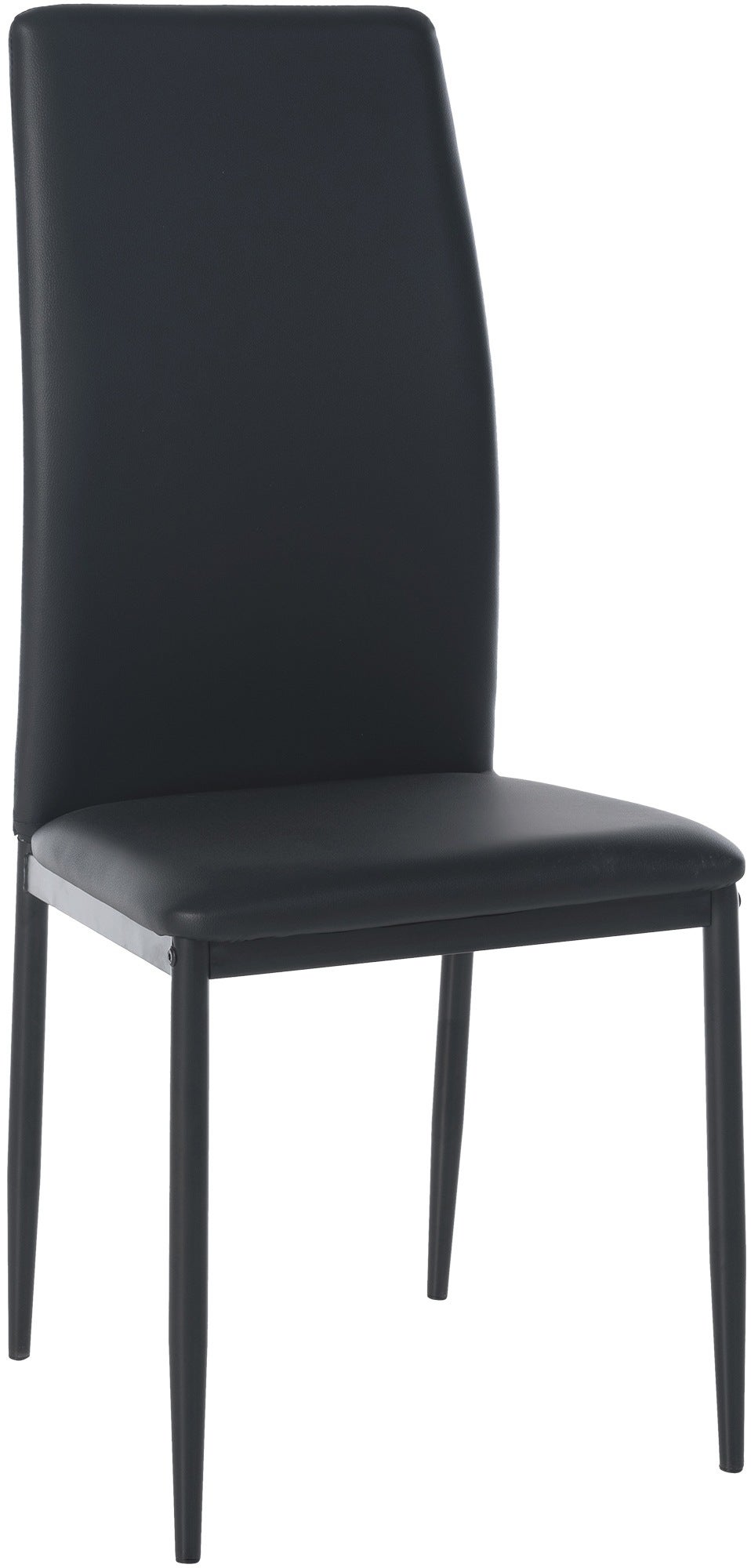 Chaise de salle à manger Savino simili cuir noir | Leroy Merlin