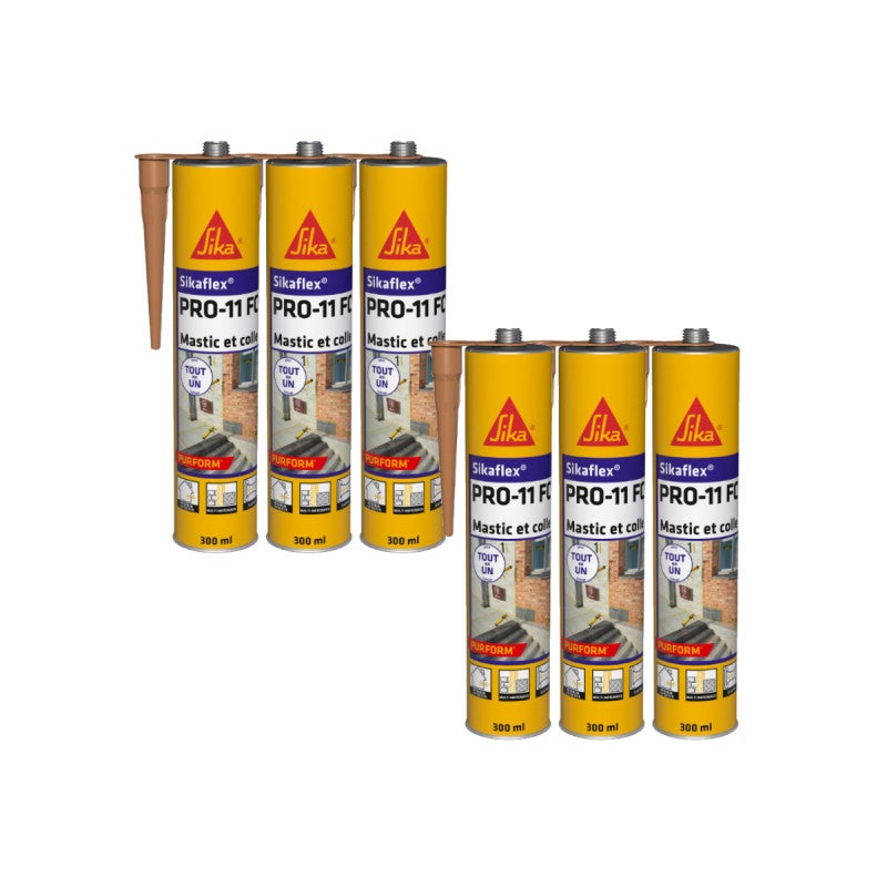 Set di 6 adesivi SIKA Sikaflex PRO 11 FC Purform - Beige - 300ml ...