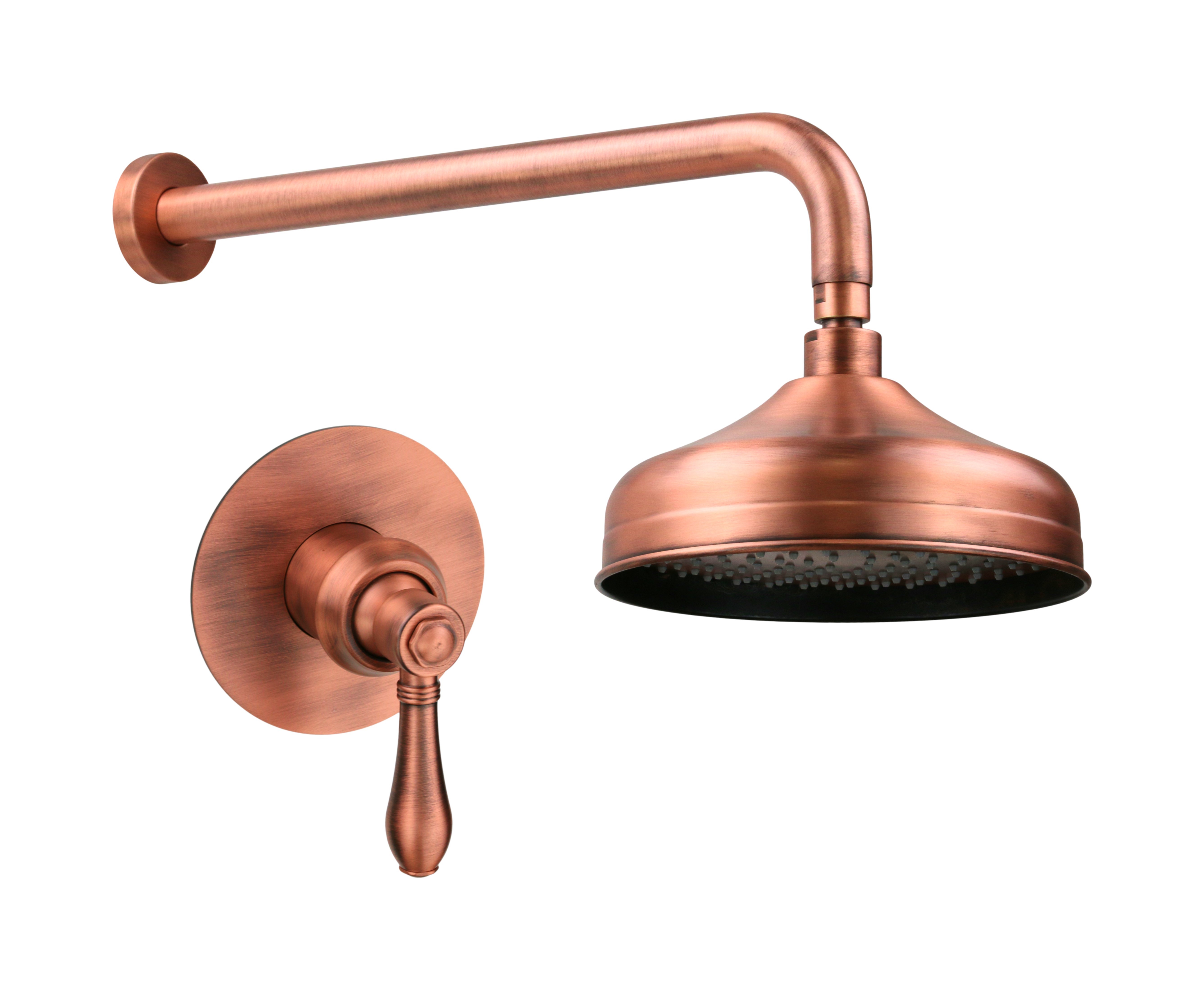 Kit doccia completo con miscelatore incasso modello retrò colore rame ...