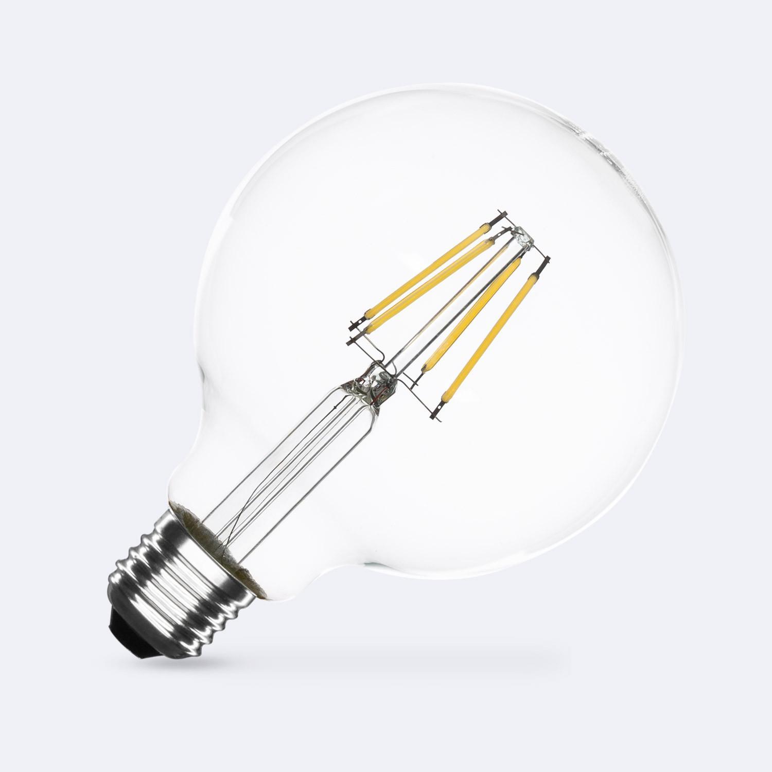 Ampoule LED Filament E27 6W 720 lm Dimmable G95 No Flicker 2700K Blanc chaud | Leroy Merlin