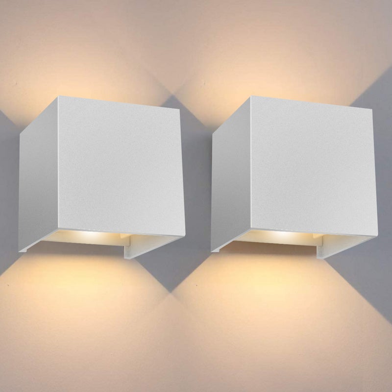 2X 7W Applique murale LED mur lumière Up Down intérieur mur lampe ...