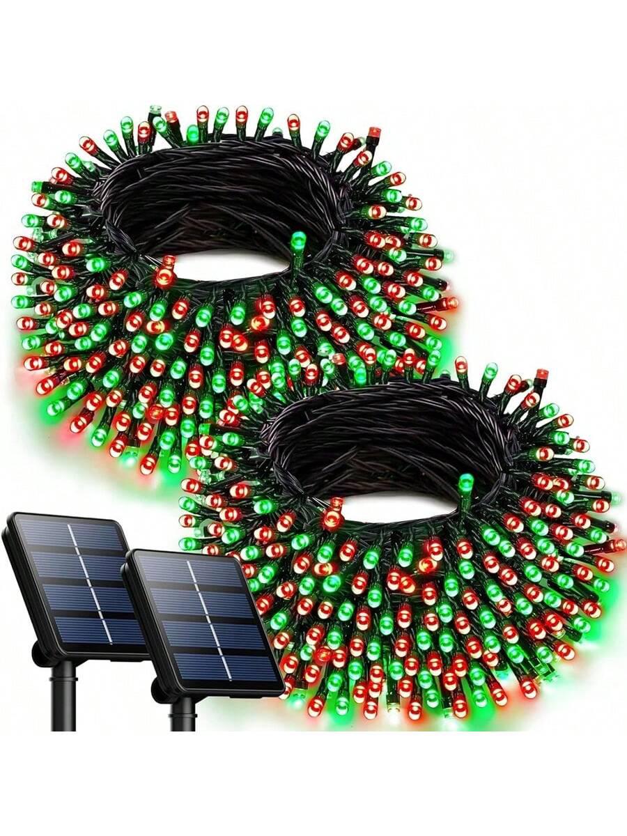 Outdoor Solar Light String Christmas Holiday Courtyard Garden ...