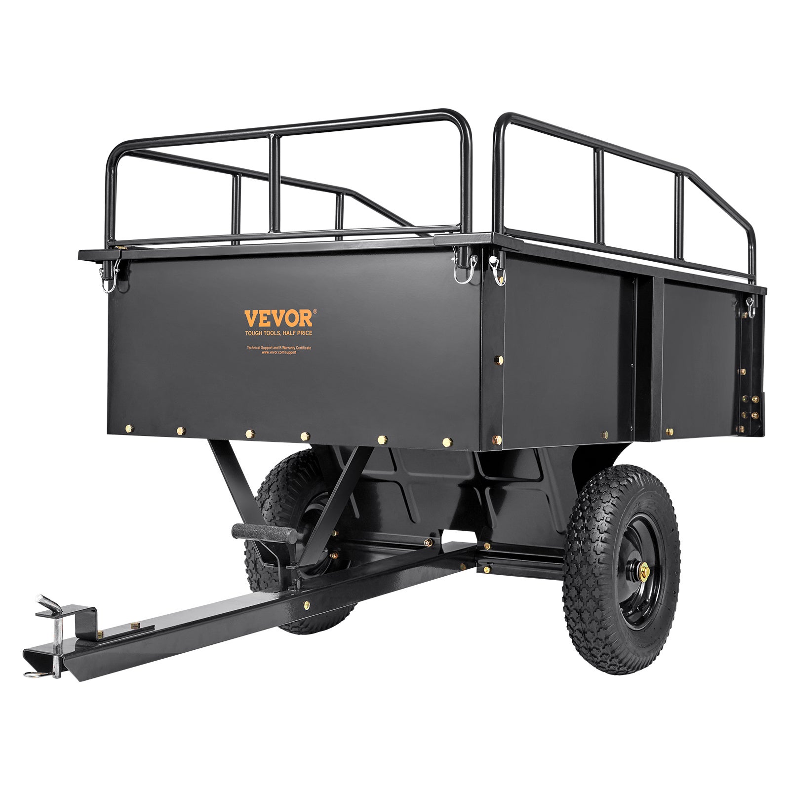 Carro volquete de acero del remolque Atv resistente de VEVOR 750 libras ...