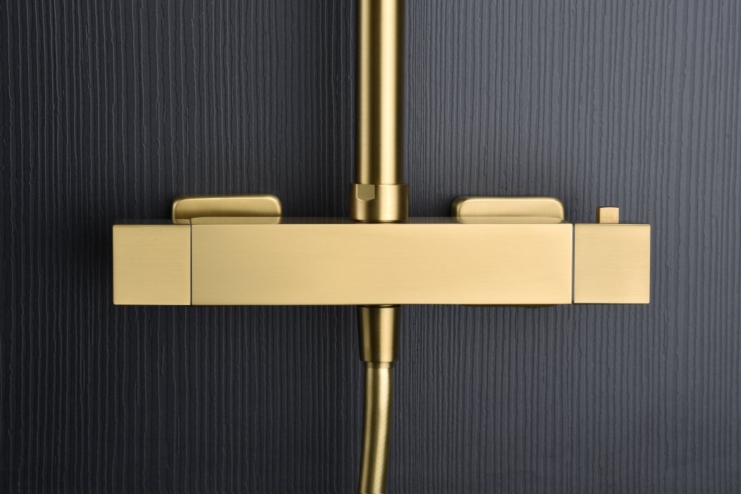 Ensemble de douche avec thermostatique | Modèle ART | Couleur Or ...