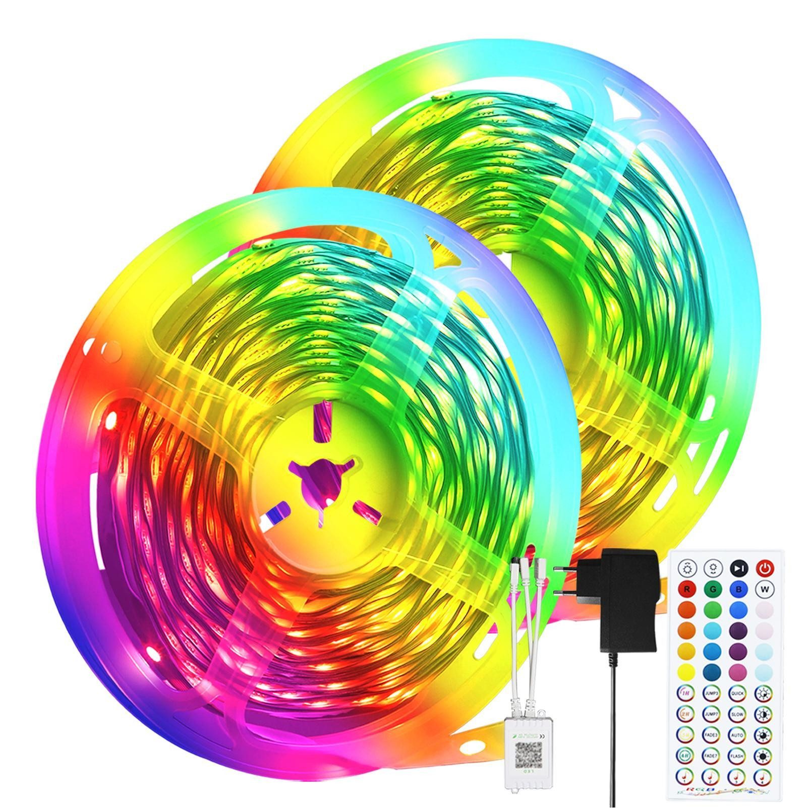 HAWUE Bande LED Rgb Multicolore Avec Télécommande Et Contrôle Par App ...