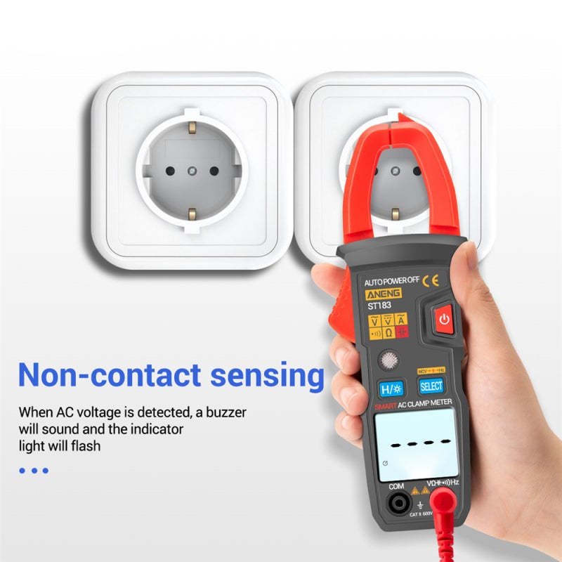 Pinza amperimétrica digital ST183 para corriente alterna, multímetro de ...