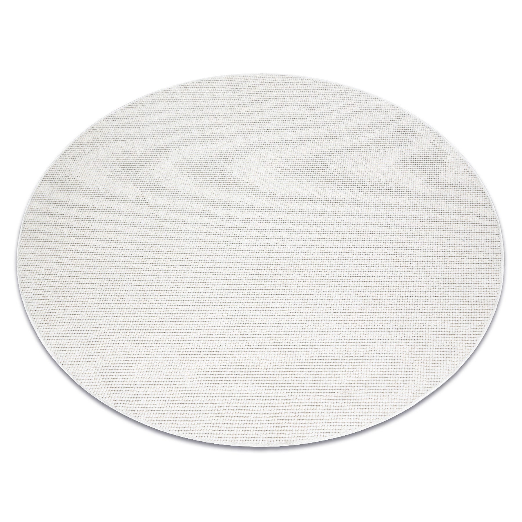 Alfombra CASABLANCA PLUS círculo crema Monocolor, bucle circulo 100 cm ...