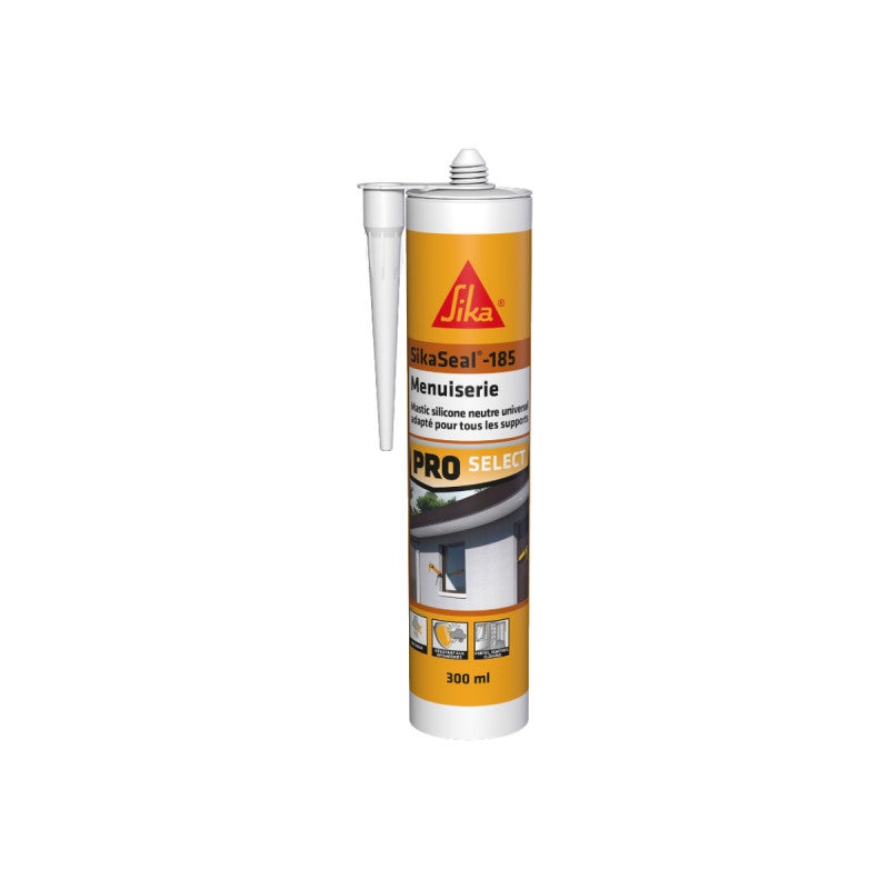 Mastic silicone SIKA Sikaseal-185 Menuiserie - Blanc PVC - 300ml ...