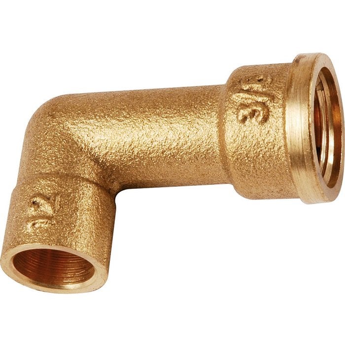 Raccord laiton coudé long 90° à souder - F 1/2' - Ø 14 mm | Leroy Merlin