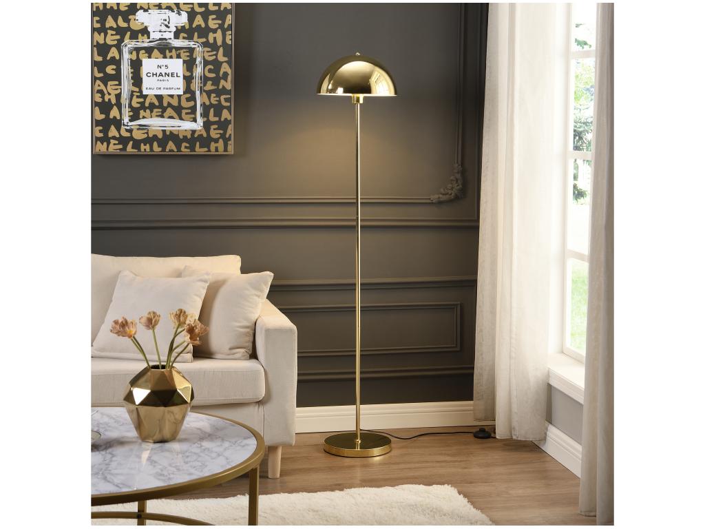 Lámpara vintage efecto latón - D.30 x Alt. 149 cm - Dorado - ONTARIO ...