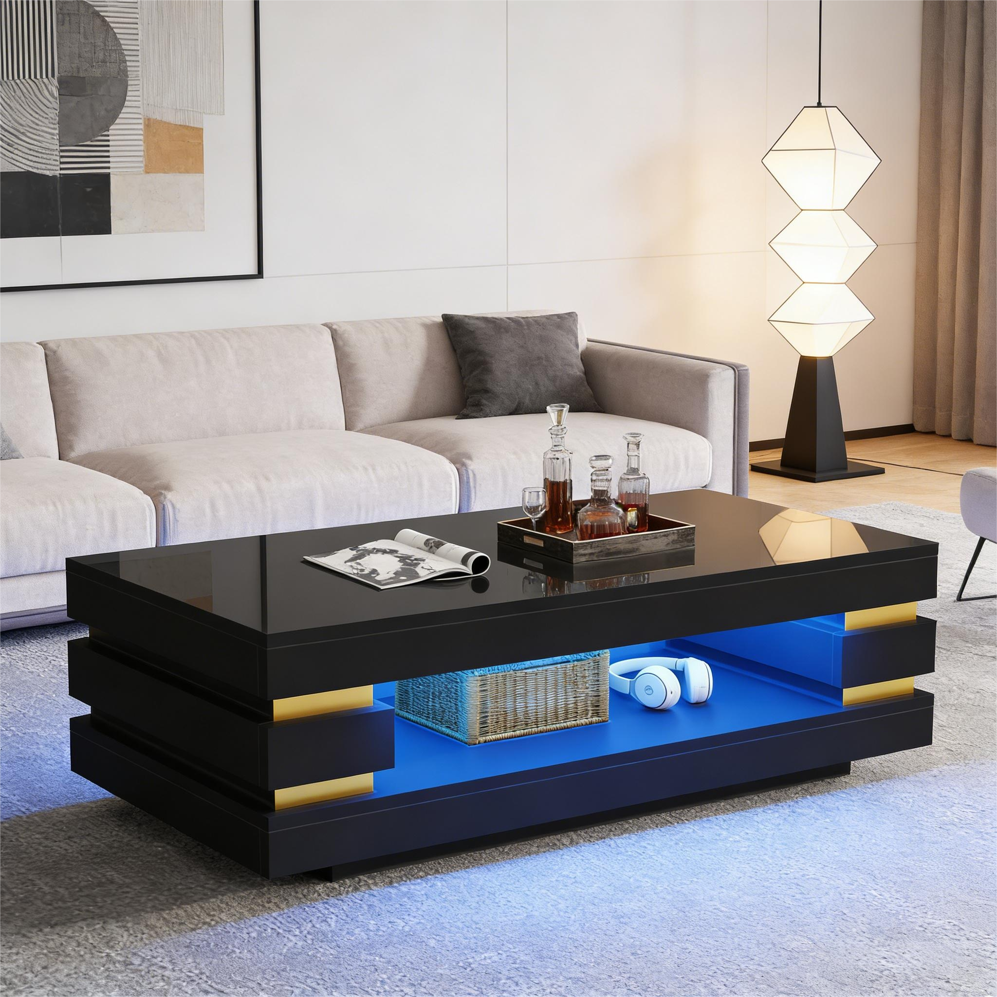 Divano, illuminazione LED, ampio spazio contenitivo, 100 x 50 x 35 cm ...