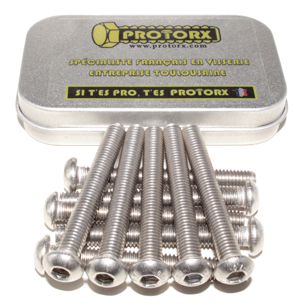 Vis Inox À Métaux Tête Bombee Six Pans Creux M6 x 50mm : Boite 10pcs ...