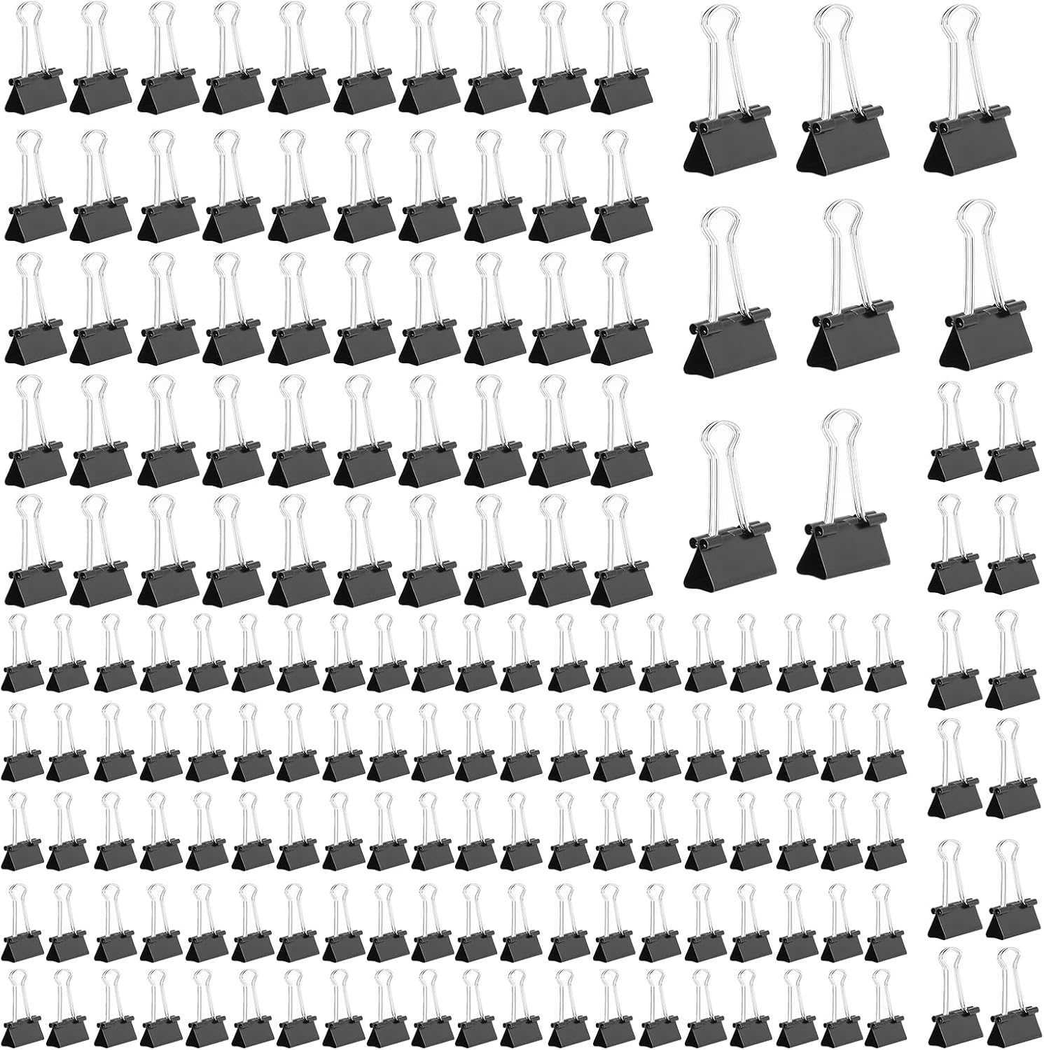 170 pince papier de 15/19/25/32 mm – clips robustes – pince metallique ...