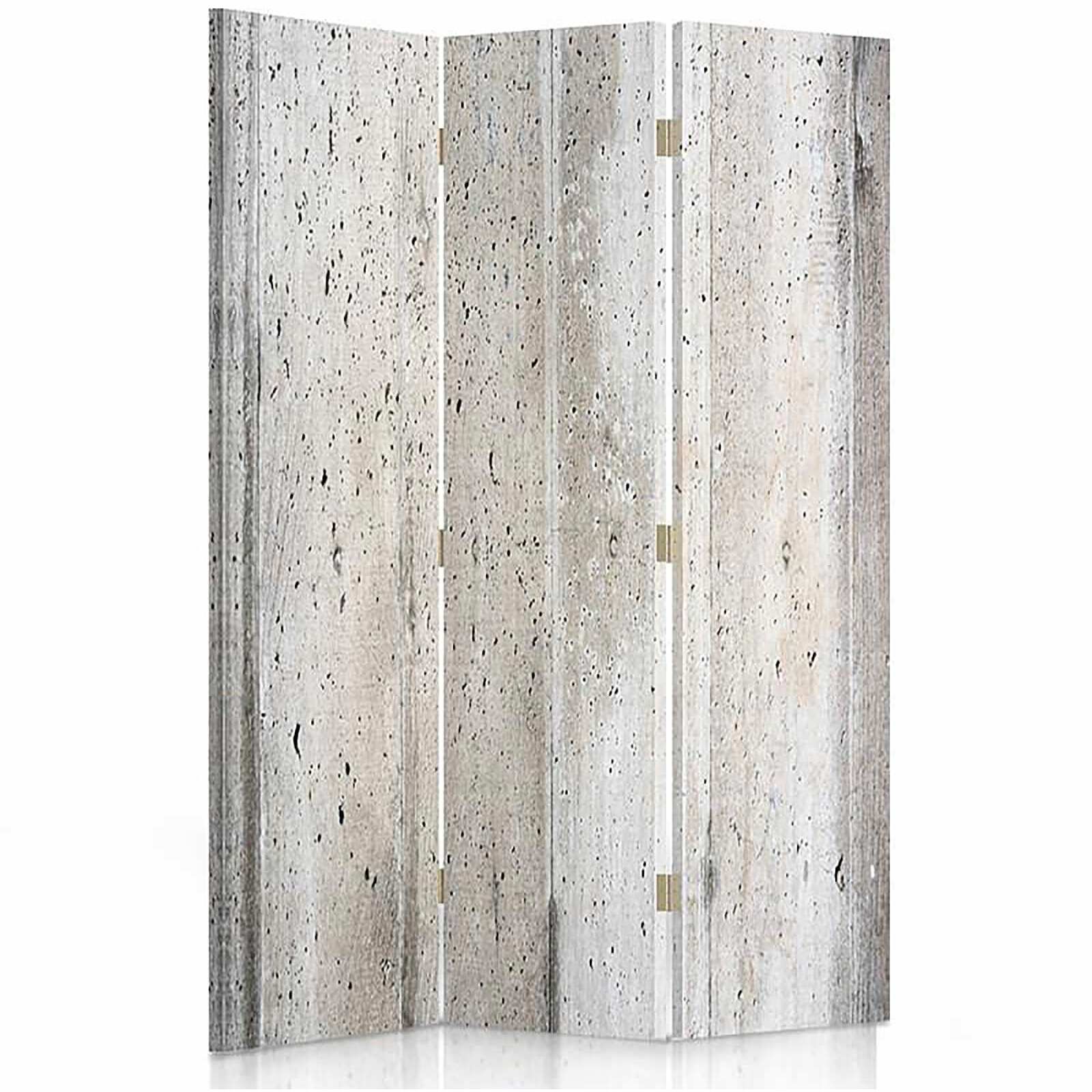 Paravent Design Effet Béton 3 Volets pour Intérieur - 110 x 150 cm - 2 ...
