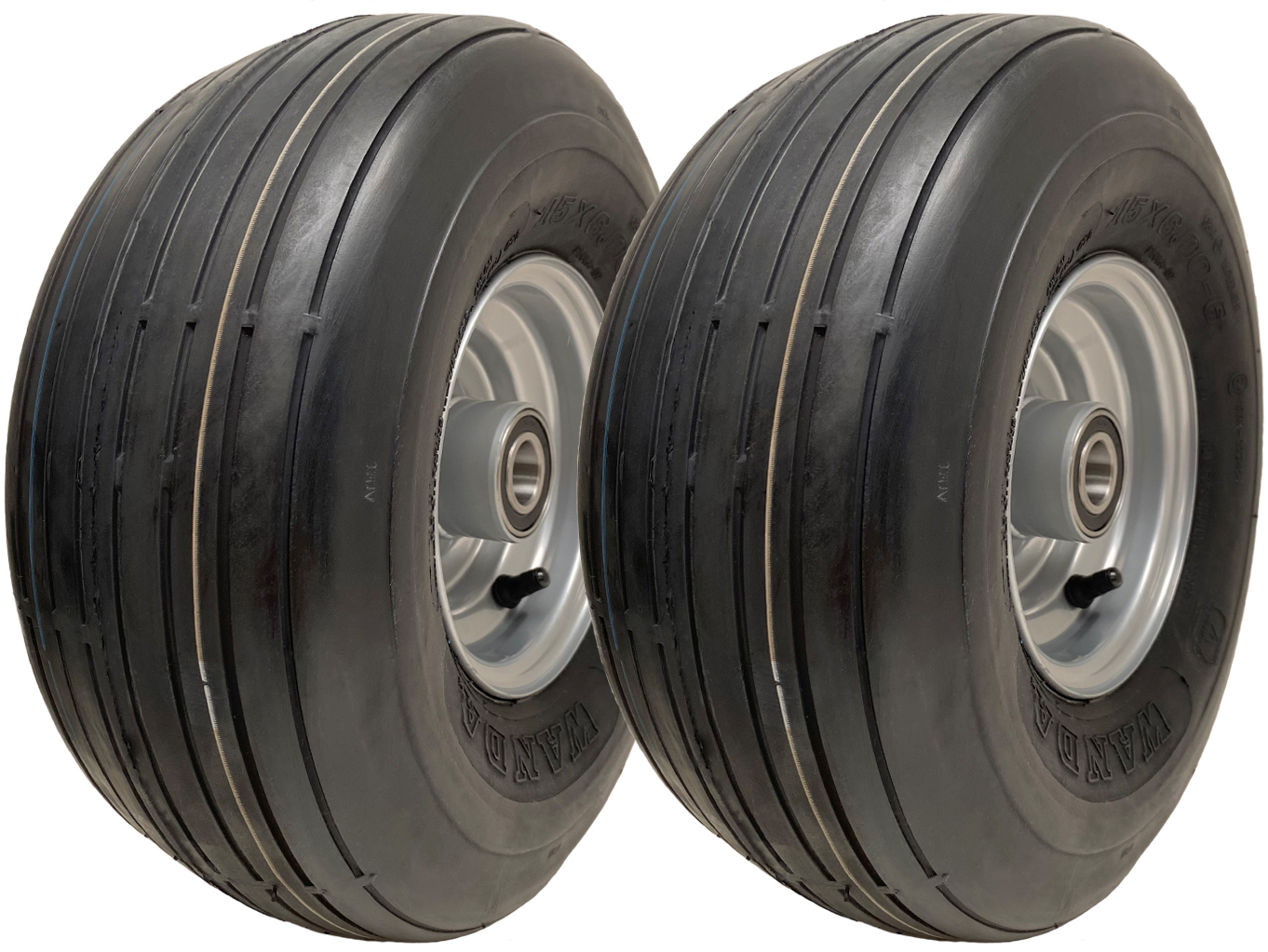 15x6.00-6 Multi Rib Wheels Lawnmower Wheels 6ply P508 Tyre Rim 25mm ...