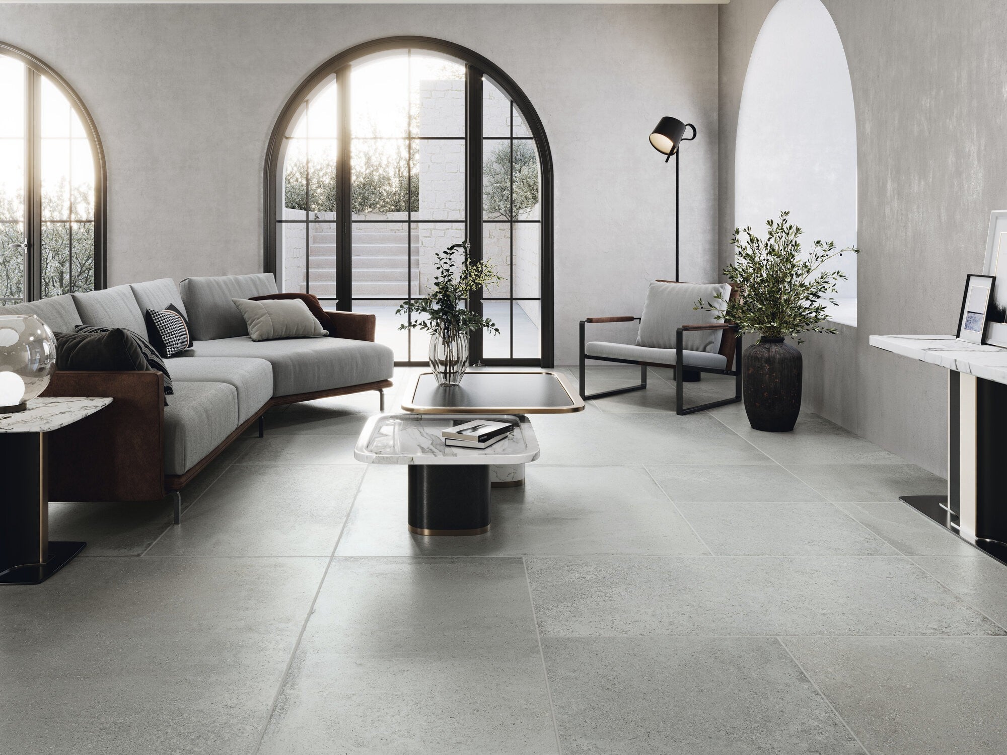 Carrelage Aspect Terre Cuite 60x120 Casa - CENDRE - 60 x 120 | Leroy Merlin