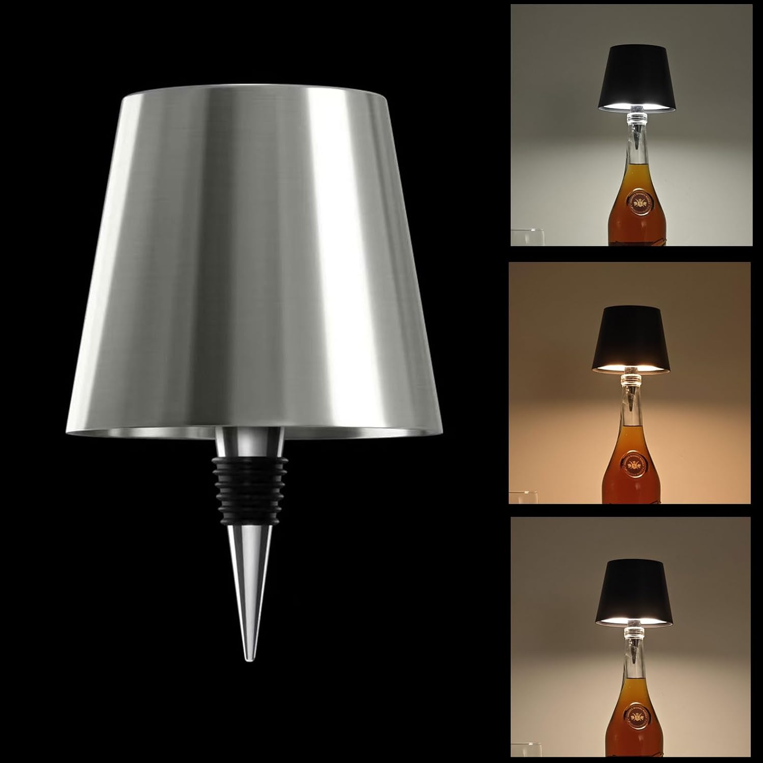 Lampe de bureau tactile MOORLE, lampe bouteille de vin à intensité ...