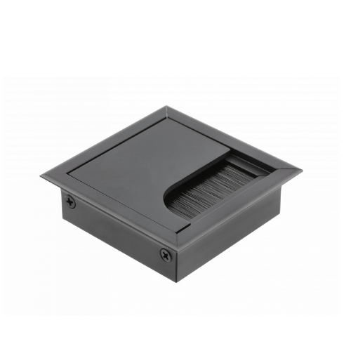 Passe câble aluminium carré 80*80 couleur Noir | Leroy Merlin