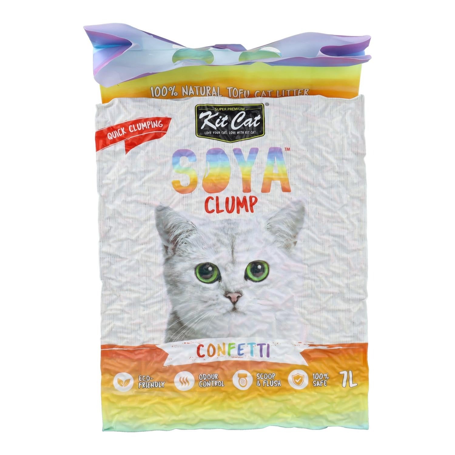 Kit Cat Arena Eco SoyaClump Confetti para Gatos | Arena para Gatos Kit ...
