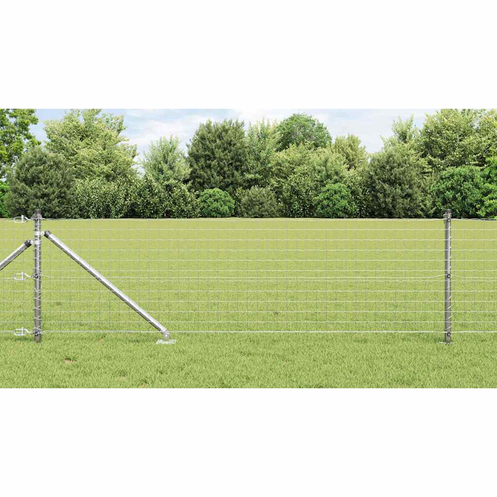 Postes de cerca 7 pcs Plateado Ø32mm 60 cm Acero galvanizado | Leroy Merlin