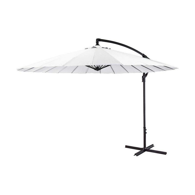 Parasol excentrico altura maxima 3m ø300cm color: blanco | Leroy Merlin