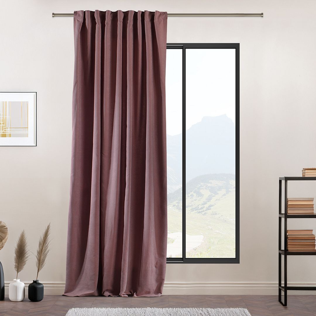 Rideau décoratif extra long et large Rose Poudré 280X300 | Leroy Merlin