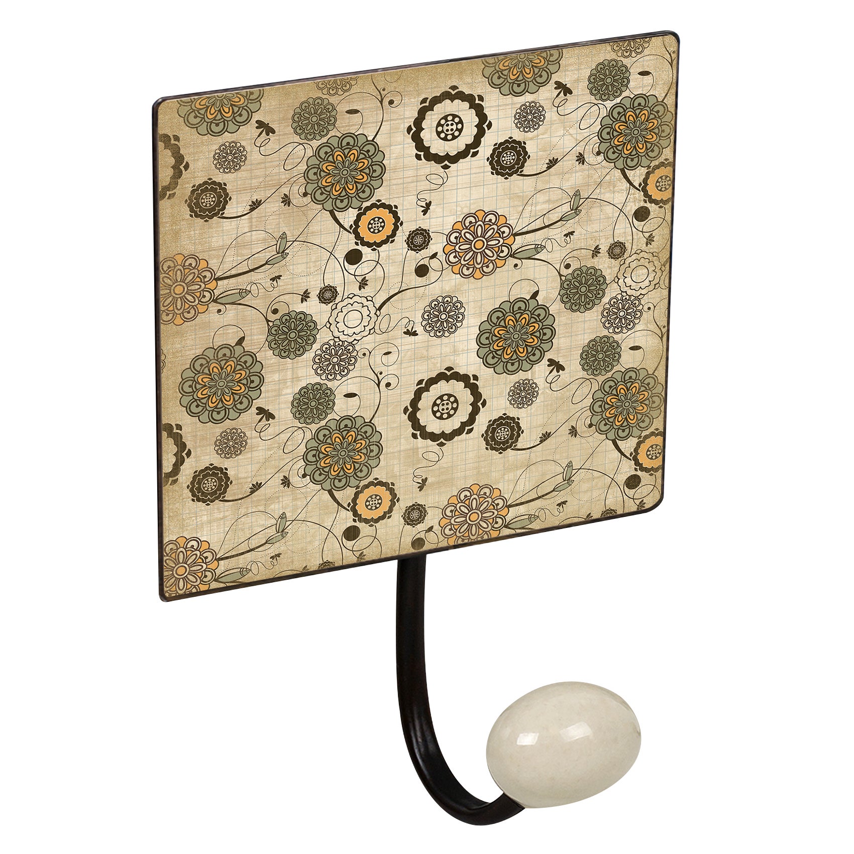 PERCHA pared metal diseño Clásico Vintage decoración MANDALAS cachemir ...