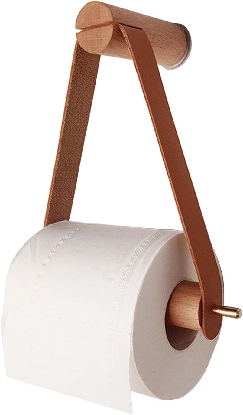 Soporte de pared rústico de madera para rollos de papel higiénico ...