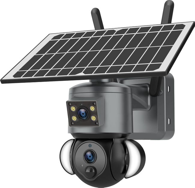 Caméra de sécurité solaire avec vision nocturne, suivi des personnes et ...