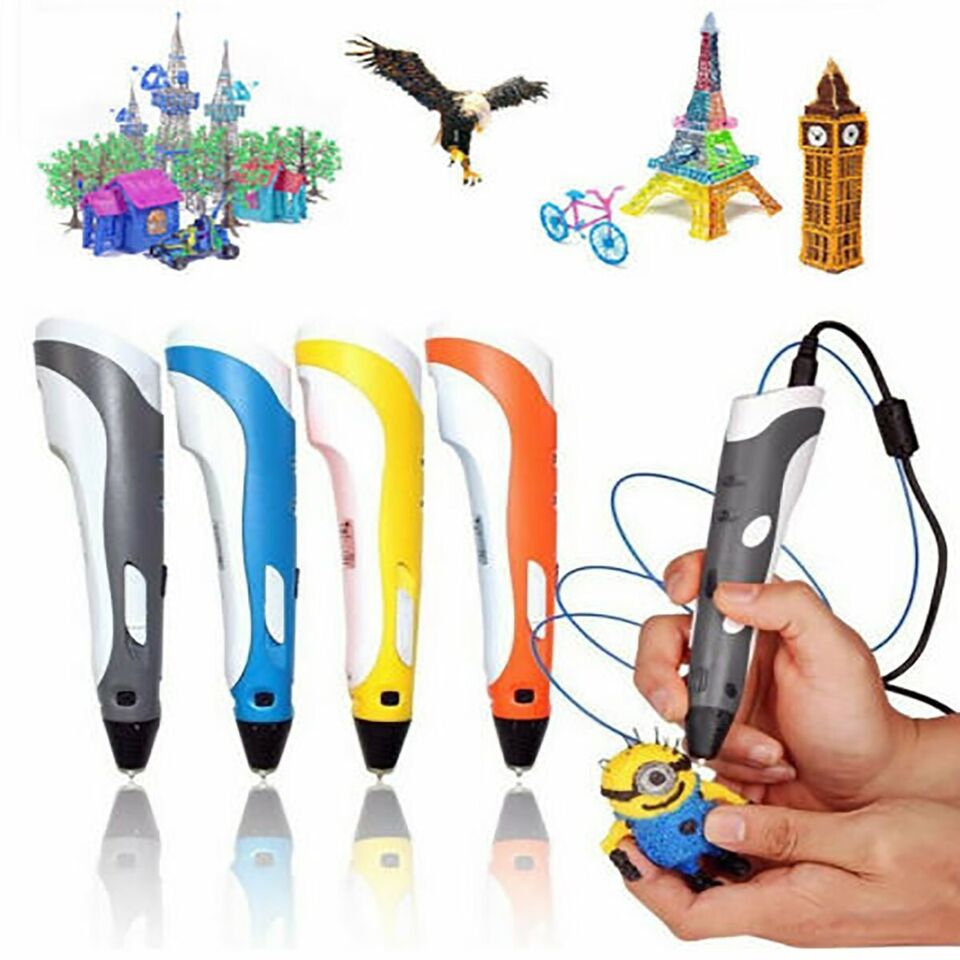 PENNA 3D PEN STEREOSCOPICA PER DISEGNI TRIDIMENSIONALI SET FILAMENTI INCLUSI | Leroy Merlin