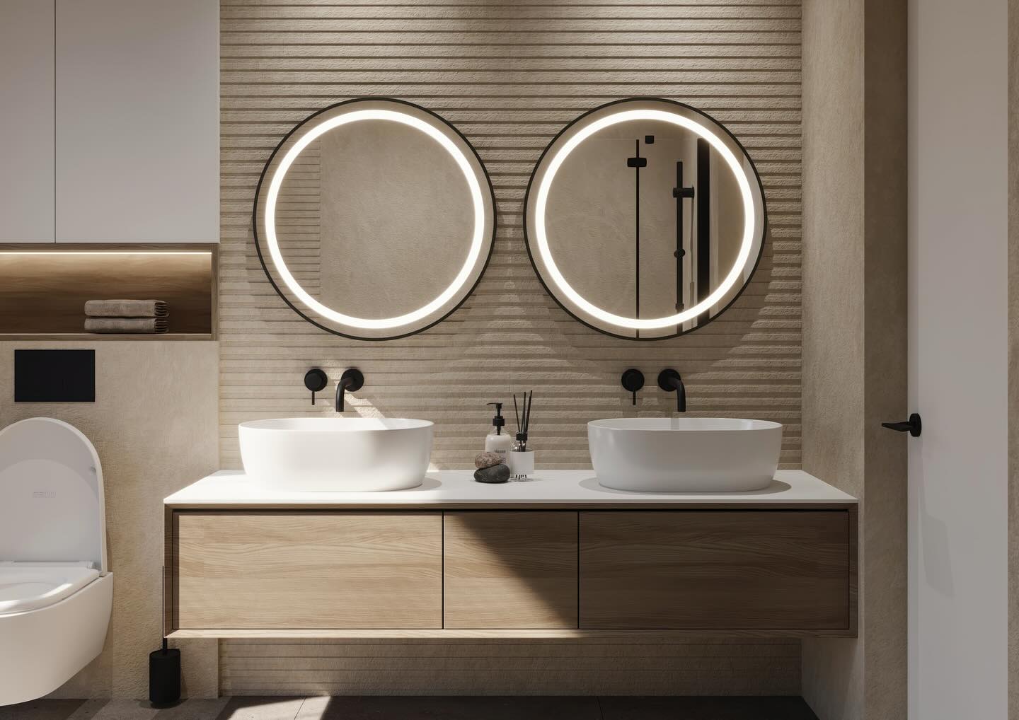 Espejo de baño con led y marco metálico NOVA BAÑOLUXE NEGRO 80cm LUZ ...