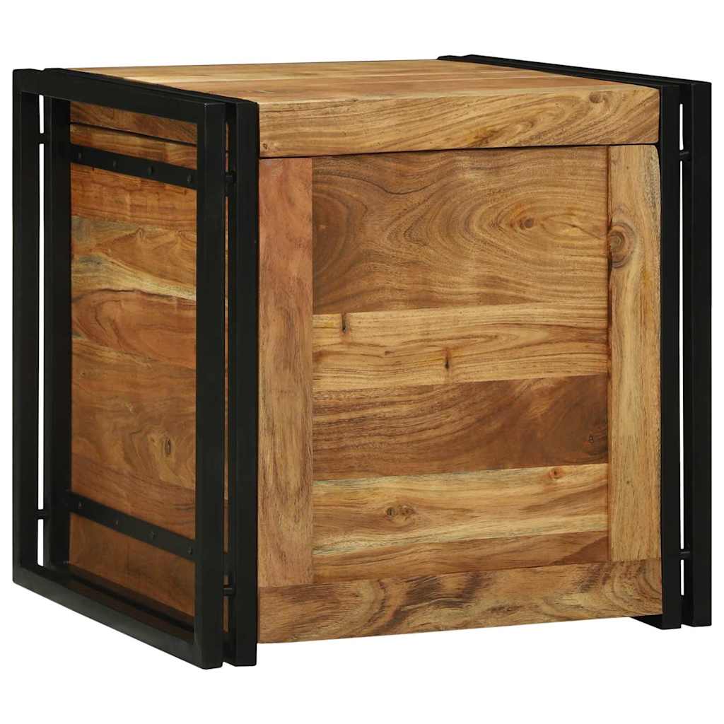 Boîte de Rangement 50 x 50 x 50 cm Bois d'acacia massif vidaXL | Leroy ...