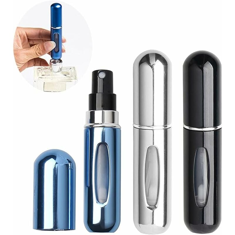 Botella de perfume de viaje con pulverizador (3 unidades), recargable ...