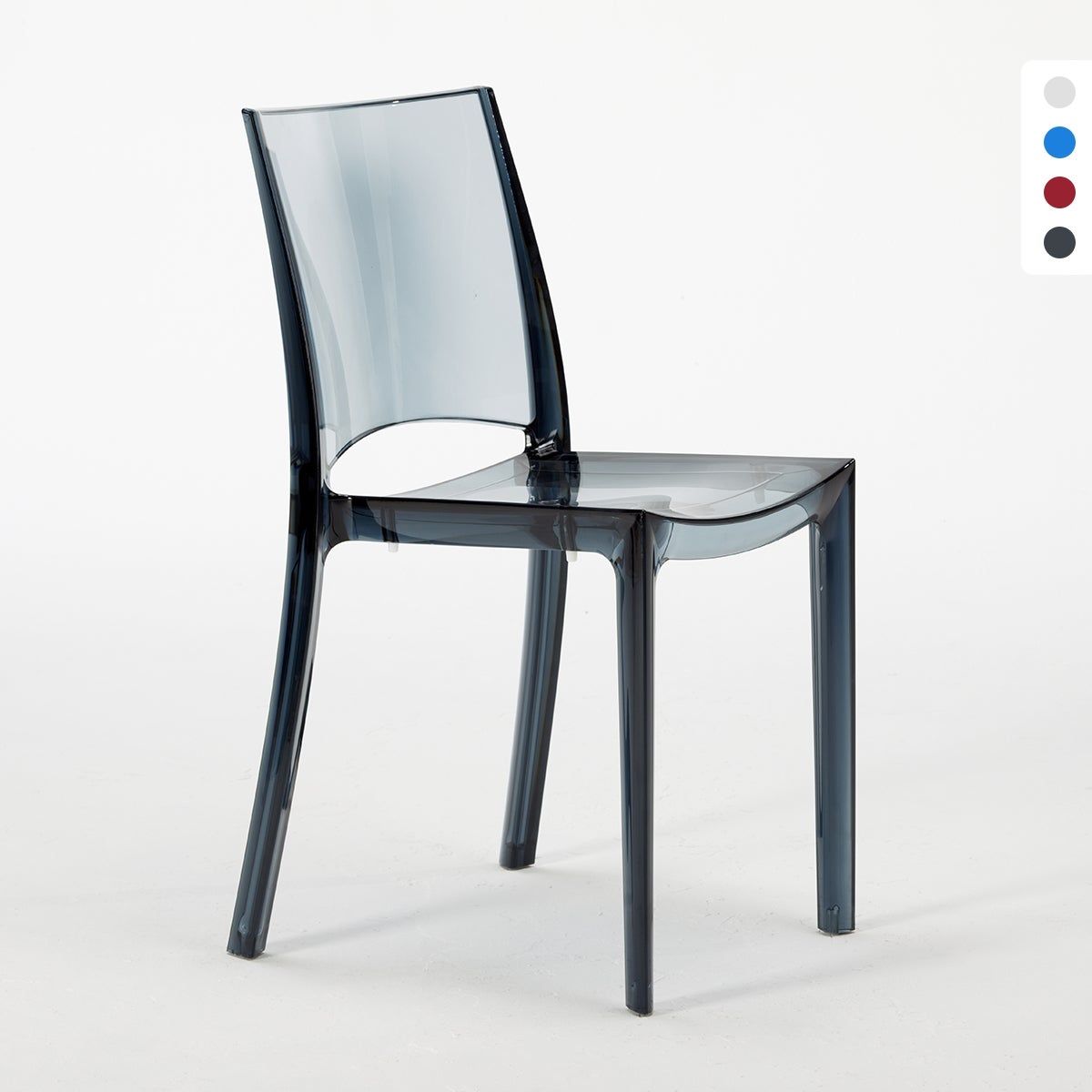 Chaise transparente salle à manger bar empilable B-Side Grand Soleil ...