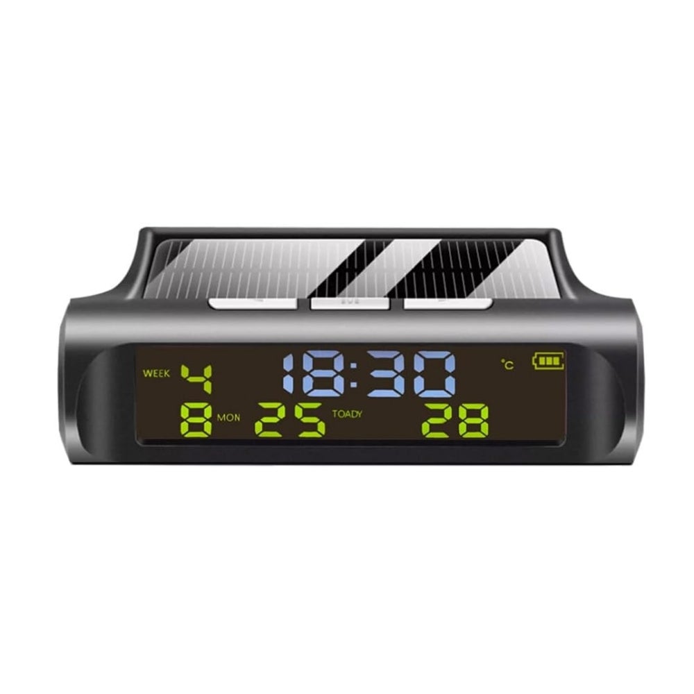 Reloj solar automático para coche con calendario y pantalla de ...