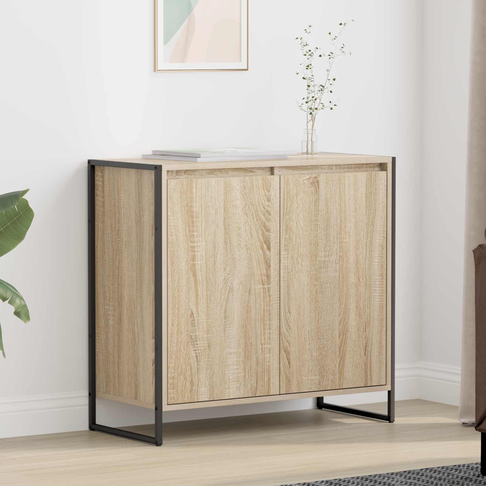 Meuble d'appoint 79 x 36 x 75 cm Bois d'ingénierie | Leroy Merlin